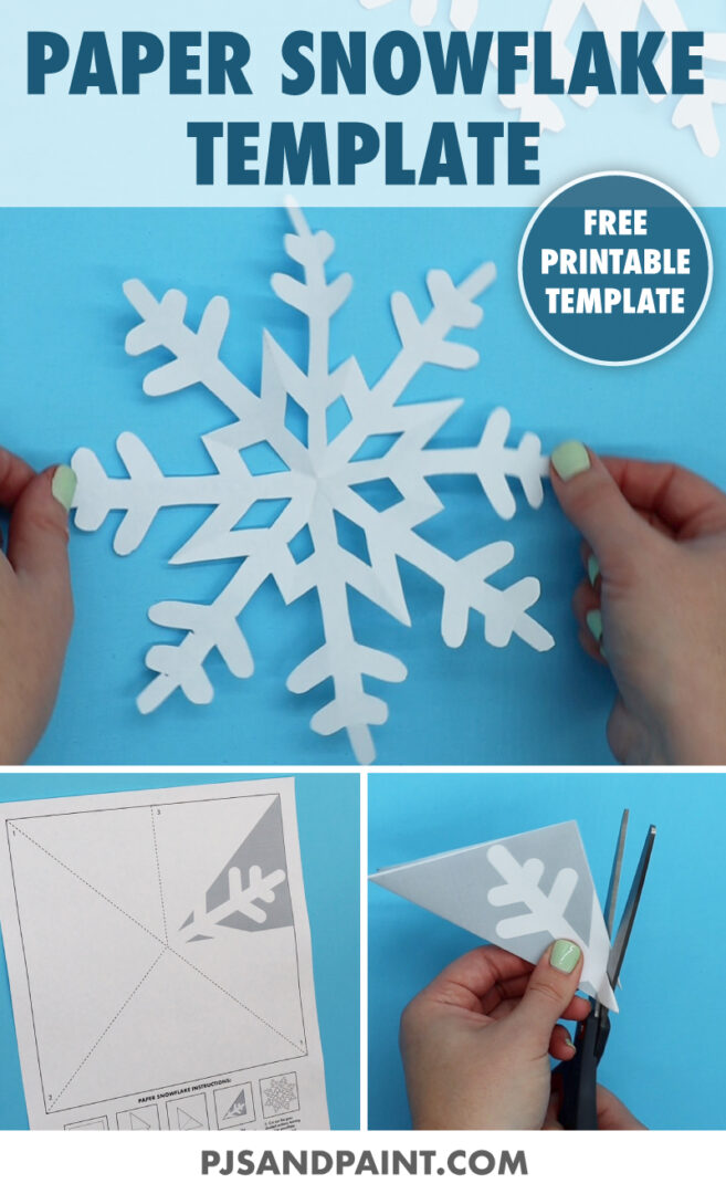 Free Printable Paper Snowflake Template - Pjs and Paint