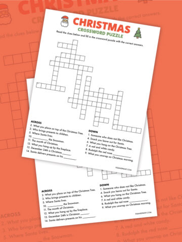 christmas crossword puzzle Archives - Pjs and Paint