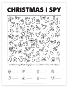 34 Free Printable Christmas Games and Activities - Pjs and Paint