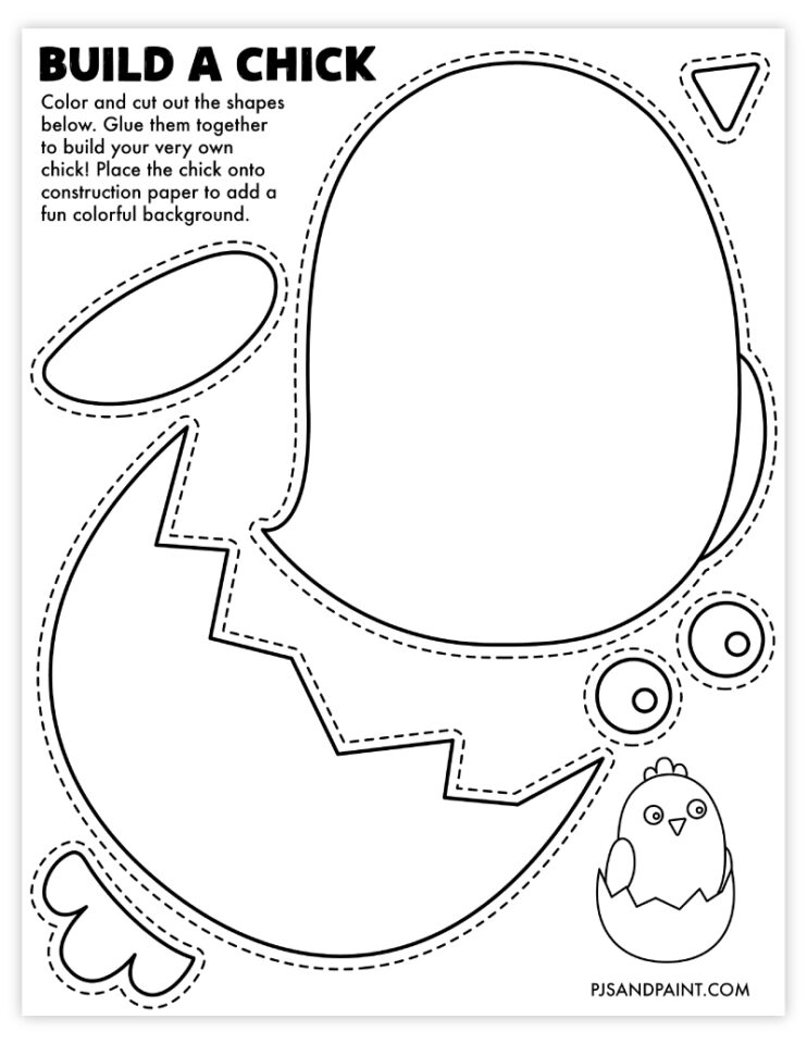 25 Free Printable Build Your Own Animal Crafts - Pjs and Paint