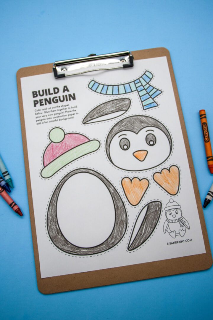 Free Printable Build a Penguin Craft - Pjs and Paint