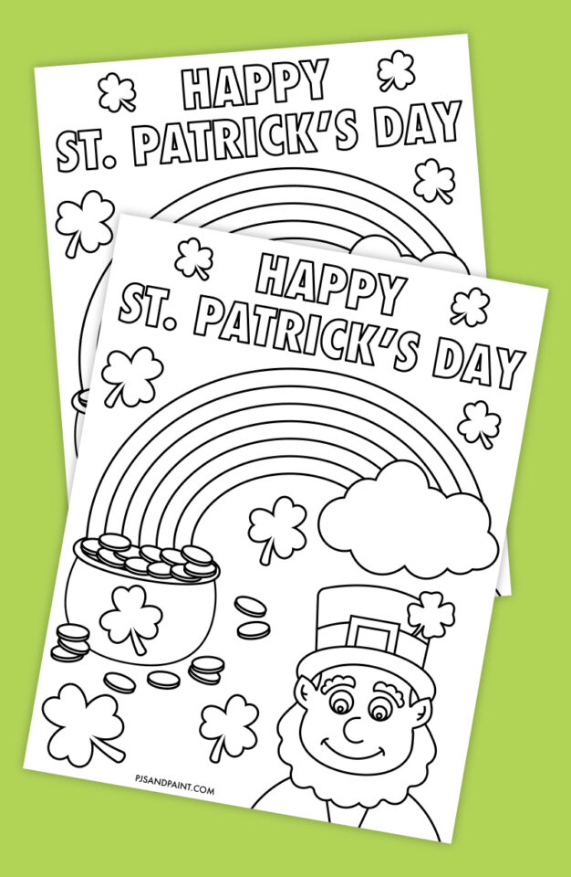 Free Printable St. Patrick's Day Coloring Page - Pjs and Paint