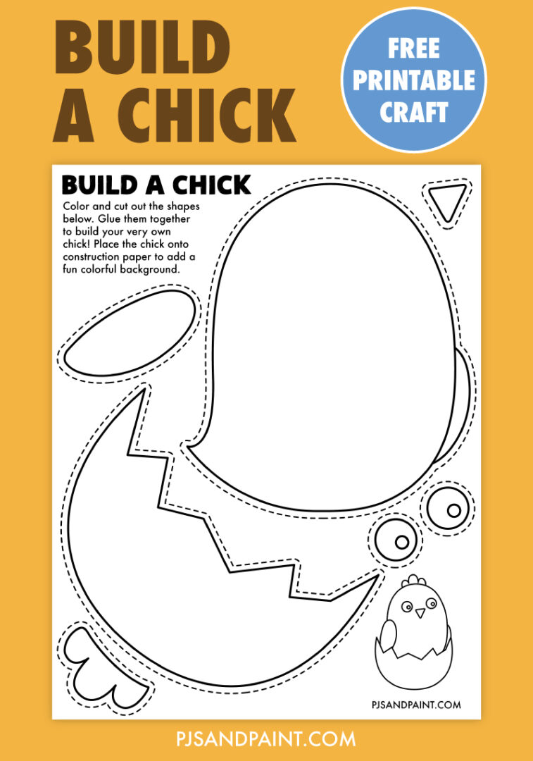 Free Printable Build a Chick Craft - Pjs and Paint