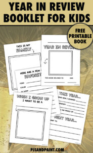 2025 Year in Review for Kids - Free Printable Book - Pjs and Paint