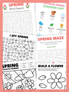 spring printable activities for kids Archives - Pjs and Paint