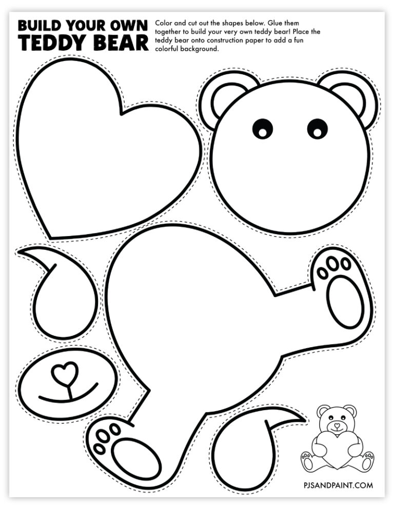 124 Free Printable "Build Your Own" Crafts - Pjs and Paint