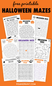 9 Free Printable Halloween Mazes - Pjs and Paint
