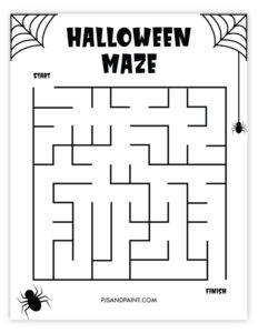 9 Free Printable Halloween Mazes - Pjs and Paint