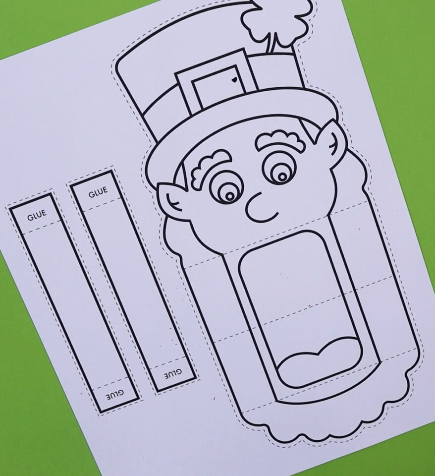Free Printable Leprechaun Hand Puppet - Pjs and Paint