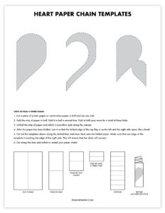 Free Printable Heart Paper Chain Template - Pjs and Paint