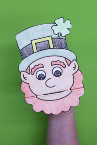 Free Printable Leprechaun Hand Puppet - Pjs and Paint