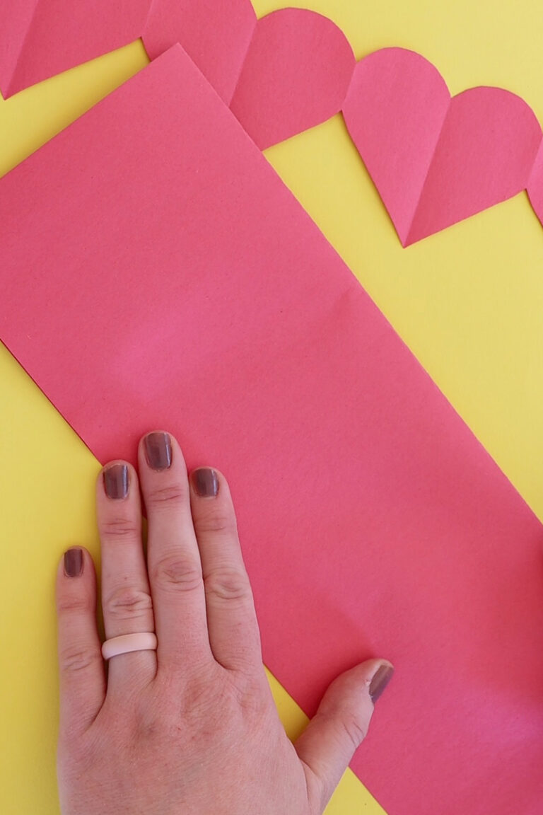 Free Printable Heart Paper Chain Template - Pjs and Paint
