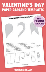 Free Printable Heart Paper Chain Template - Pjs and Paint