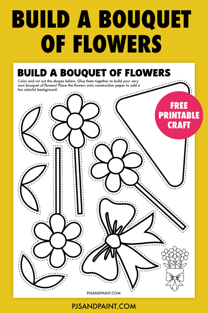 Free Printable Build a Bouquet of Flowers Craft - Pjs and Paint