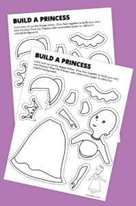 Free Printable Build a Princess Craft - Pjs and Paint