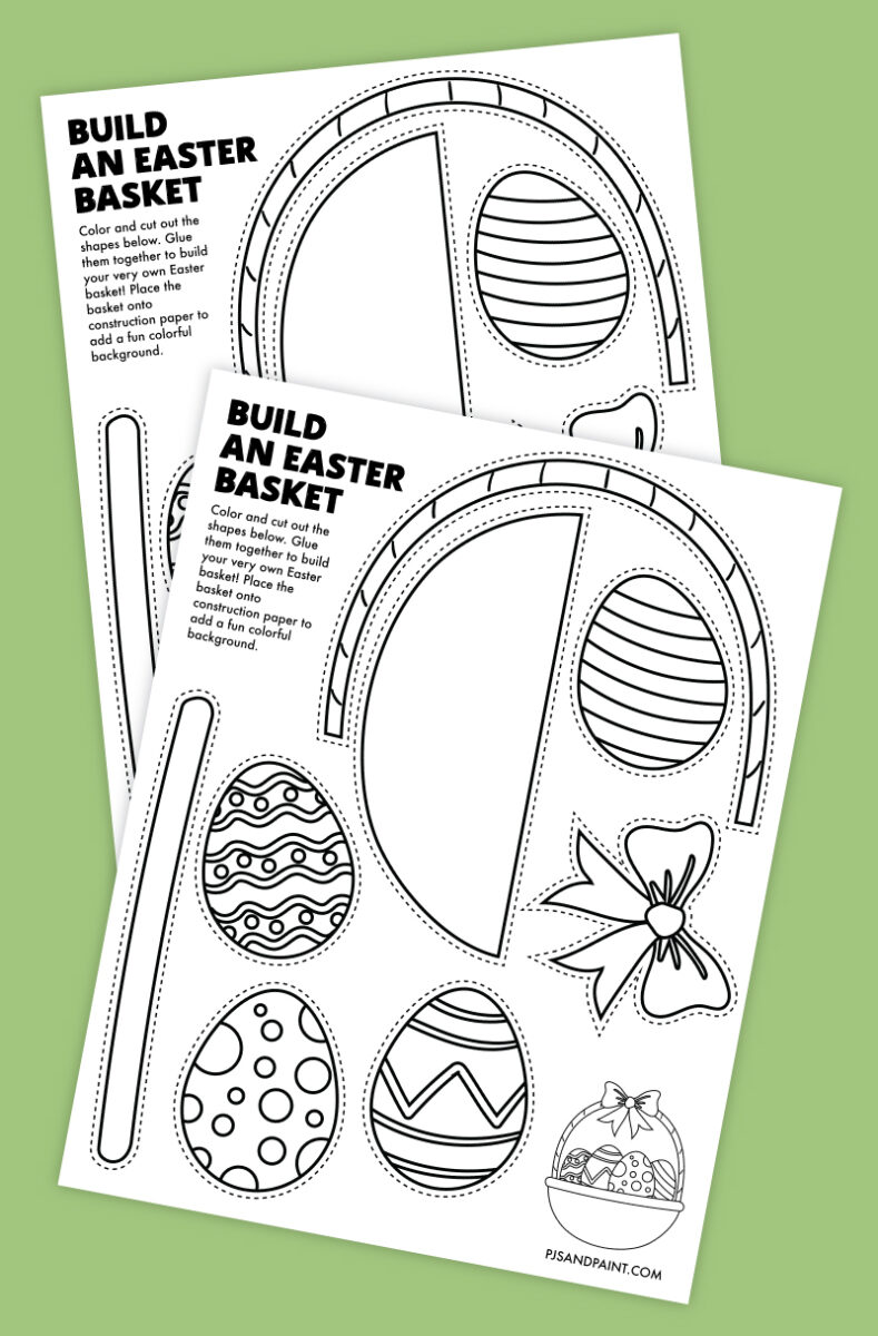 Free Printable Build an Easter Basket Craft - Pjs and Paint