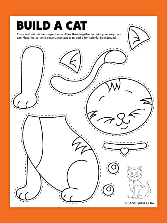 Free Printable Build a Cow Craft - Pjs and Paint