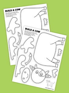 Free Printable Build a Cow Craft - Pjs and Paint