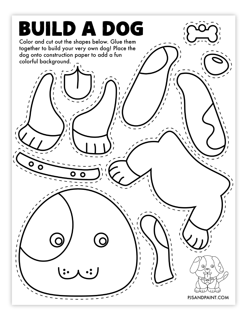 125 Free Printable "Build Your Own" Crafts - Pjs and Paint