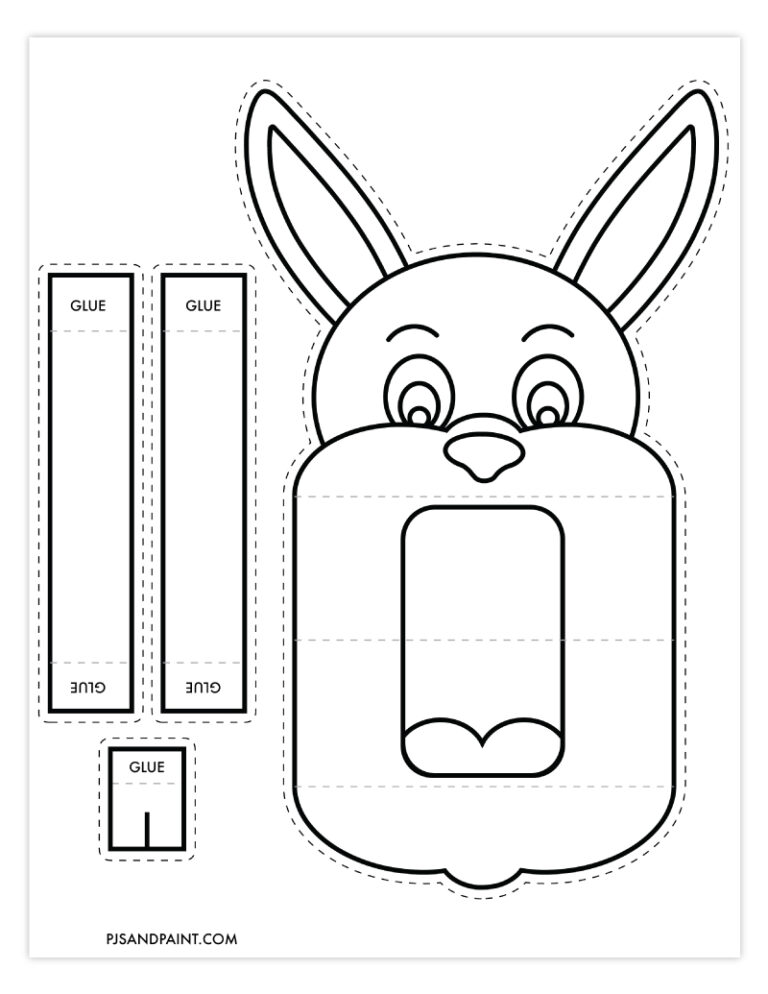 Free Printable Bunny Puppet - Pjs and Paint