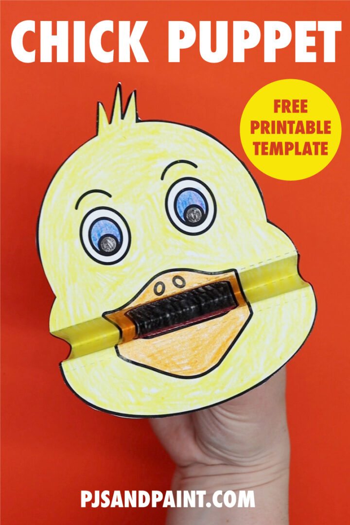 Free Printable Chick Puppet - Pjs and Paint