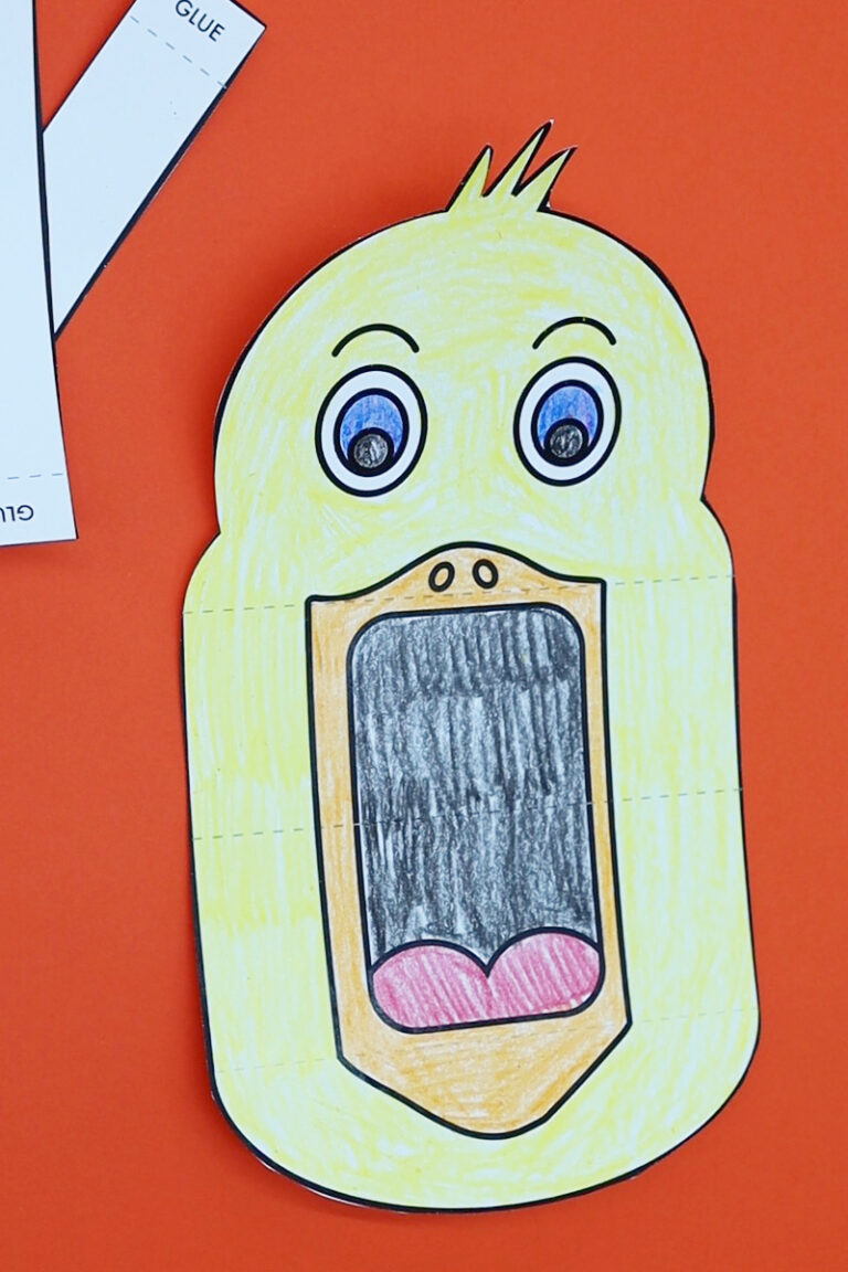 Free Printable Chick Puppet - Pjs and Paint