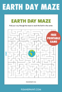 Free Printable Earth Day Maze - Pjs and Paint