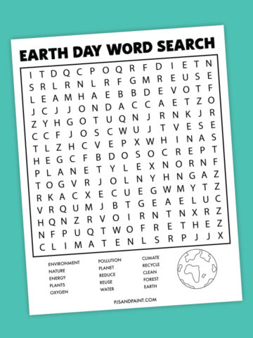 Free Printable Earth Day Word Scramble - Pjs and Paint