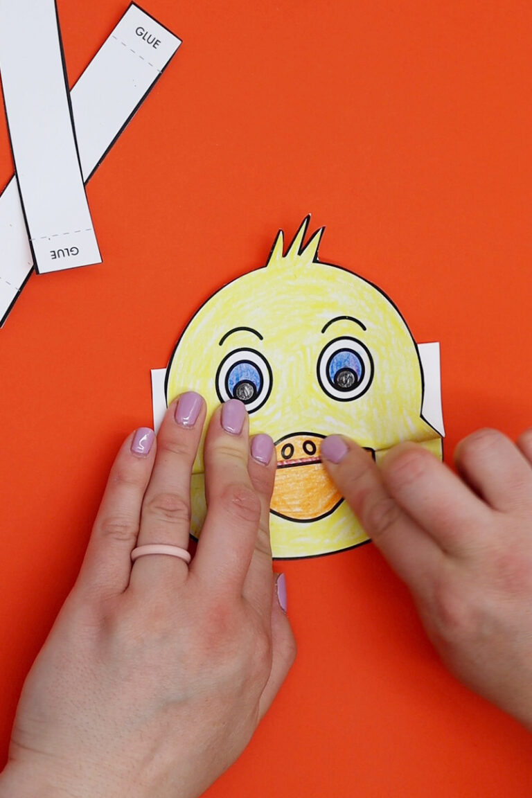 Free Printable Chick Puppet - Pjs and Paint