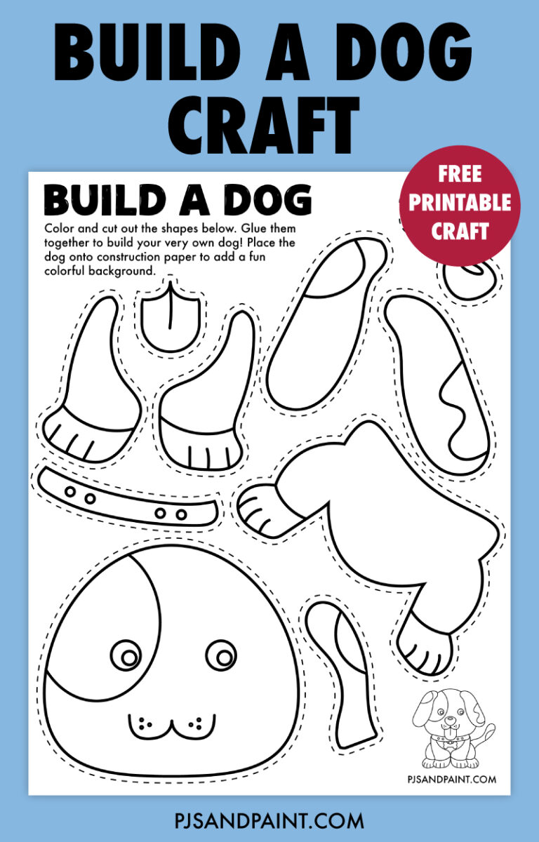 Free Printable Build a Dog Craft - Pjs and Paint