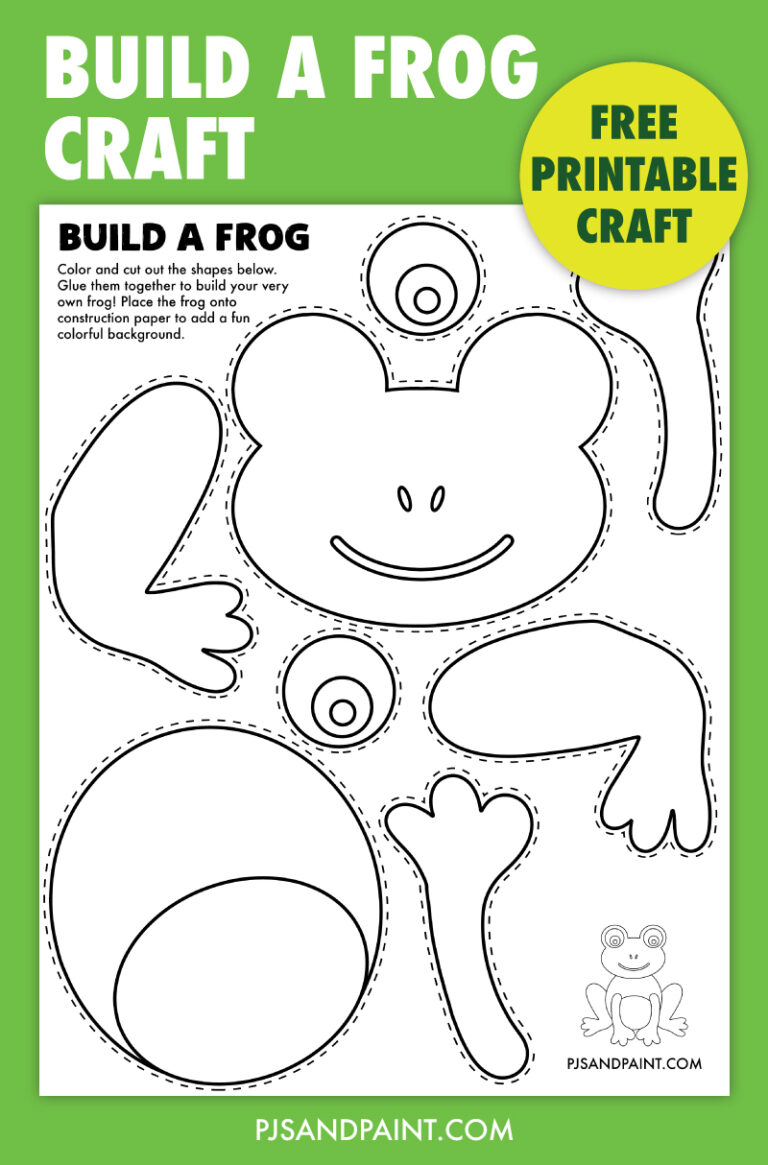 Free Printable Build a Frog Craft - Pjs and Paint