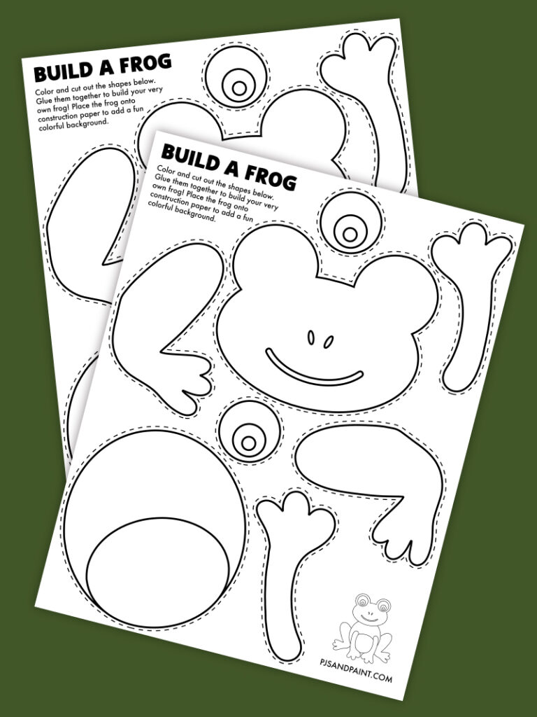 Free Printable Build a Frog Craft - Pjs and Paint