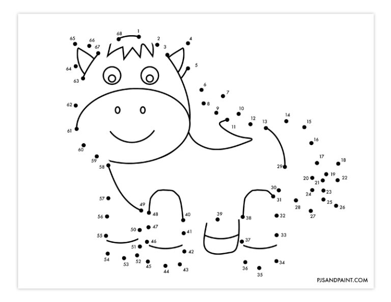 13 Free Printable Connect the Dots Worksheets - Pjs and Paint