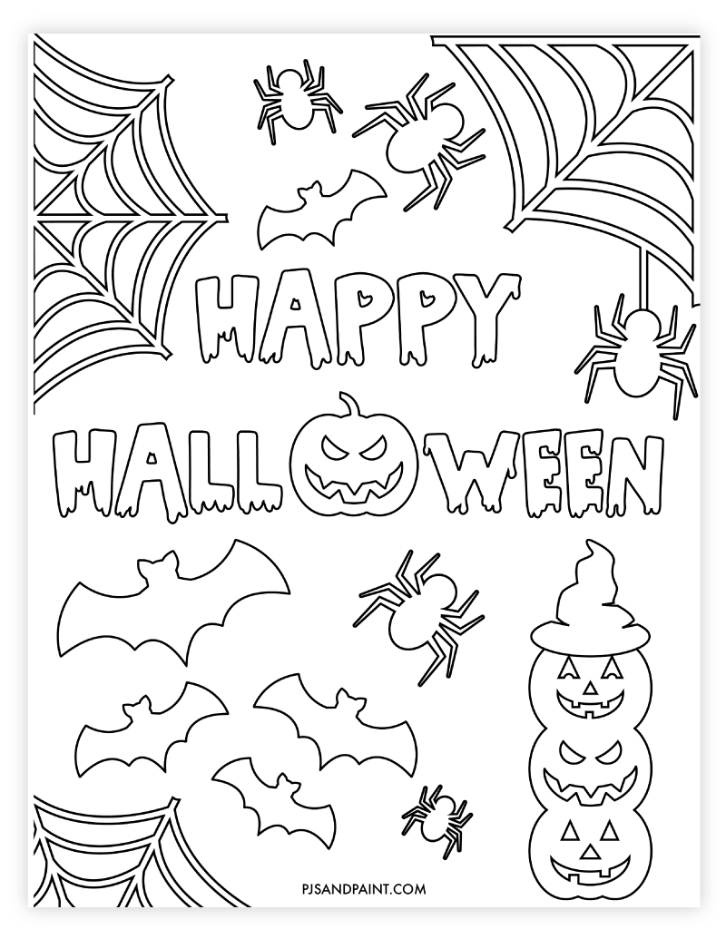 15 Free Printable Halloween Coloring Pages for Kids - Pjs and Paint