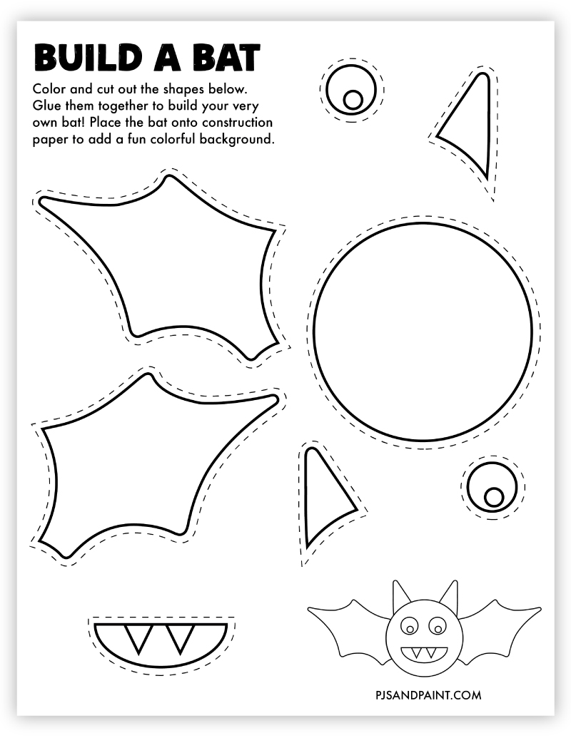 10 Free Printable Halloween Themed "Build Your Own" Crafts - Pjs and Paint