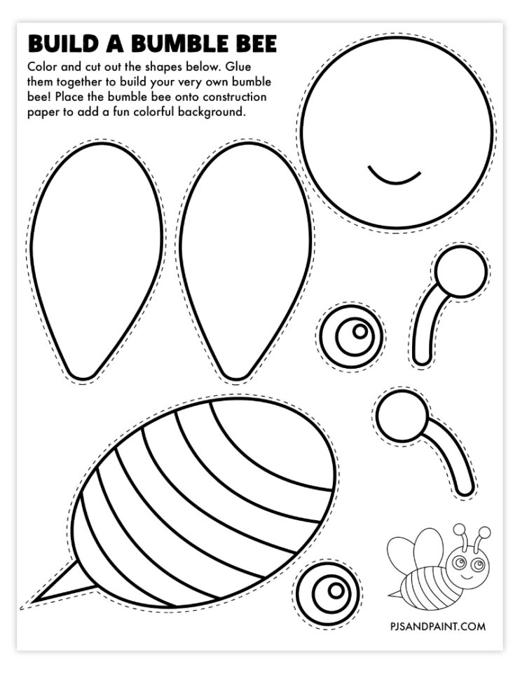 48 Free Printable Build Your Own Animal Crafts - Pjs and Paint