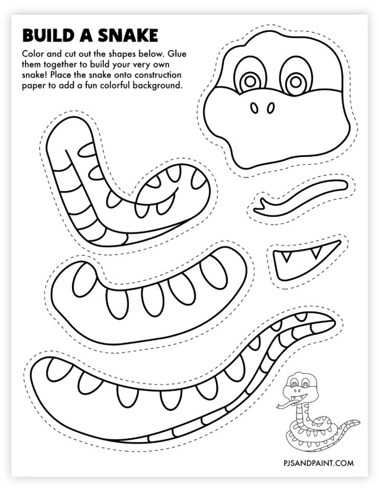 48 Free Printable Build Your Own Animal Crafts - Pjs and Paint