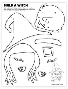 10 Free Printable Halloween Themed "Build Your Own" Crafts - Pjs and Paint