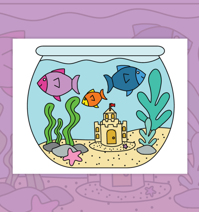 Free Printable Build a Fish Bowl Craft - Pjs and Paint