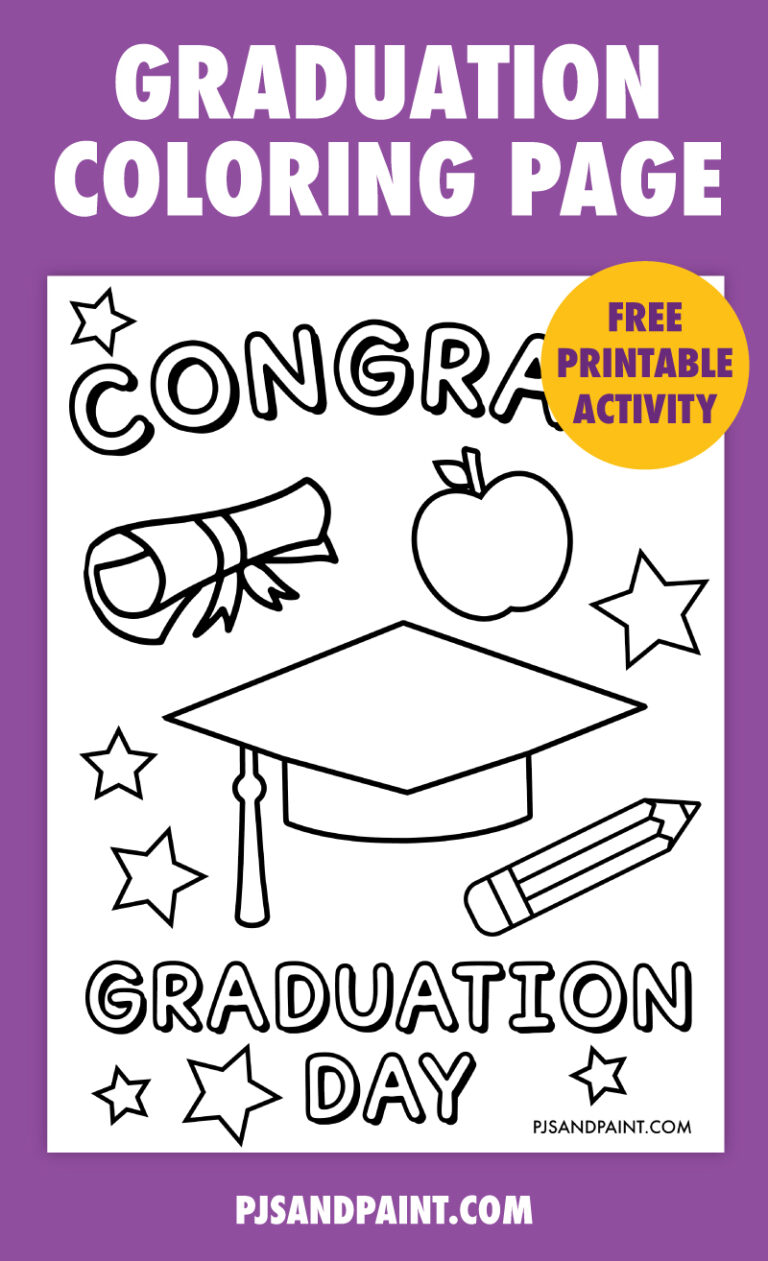 Free Printable Graduation Day Coloring Page - Pjs and Paint
