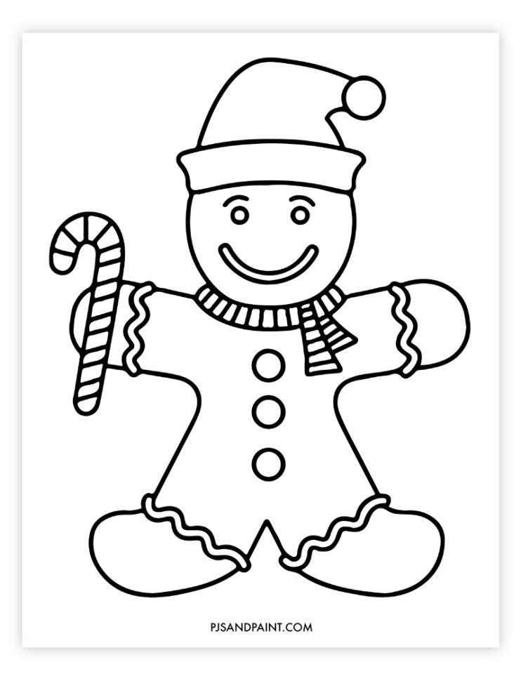 5 Free Printable Christmas Coloring Pages for Kids - Pjs and Paint