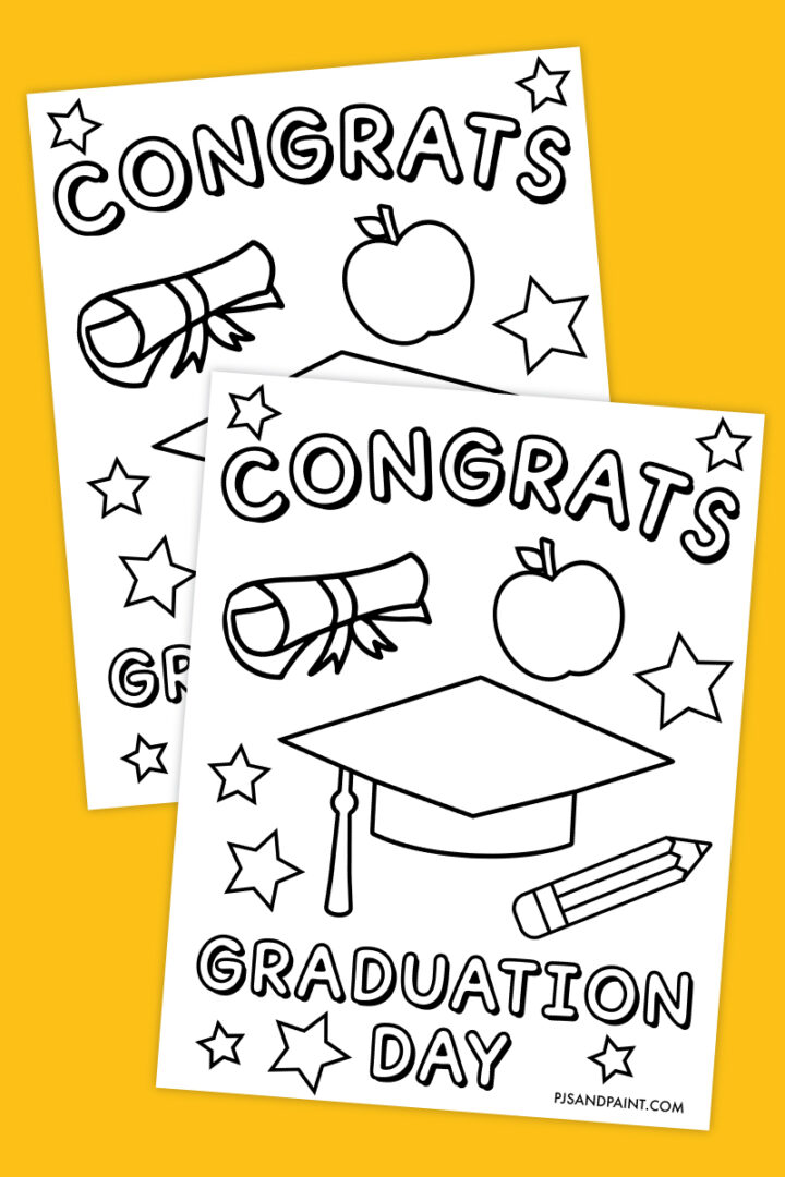 Free Printable Graduation Day Coloring Page - Pjs and Paint