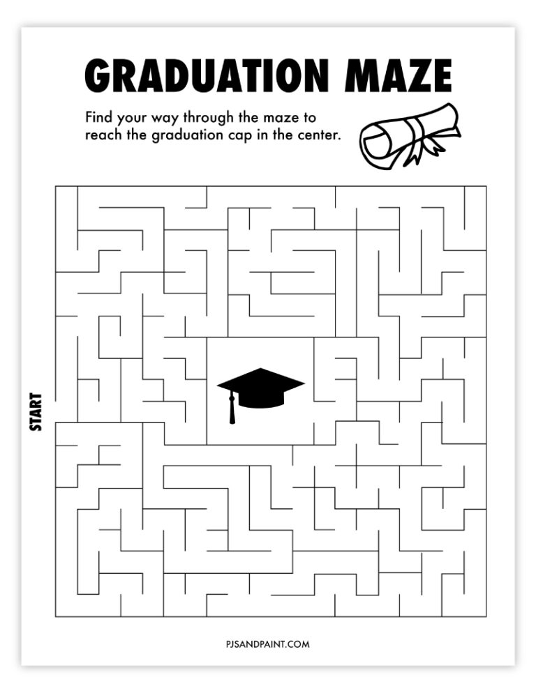 15 Free Printable Graduation Games and Activities - Pjs and Paint