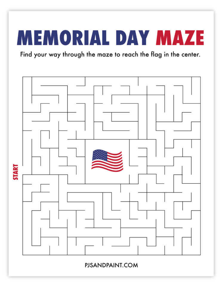 8 Free Printable Memorial Day Games and Activities - Pjs and Paint