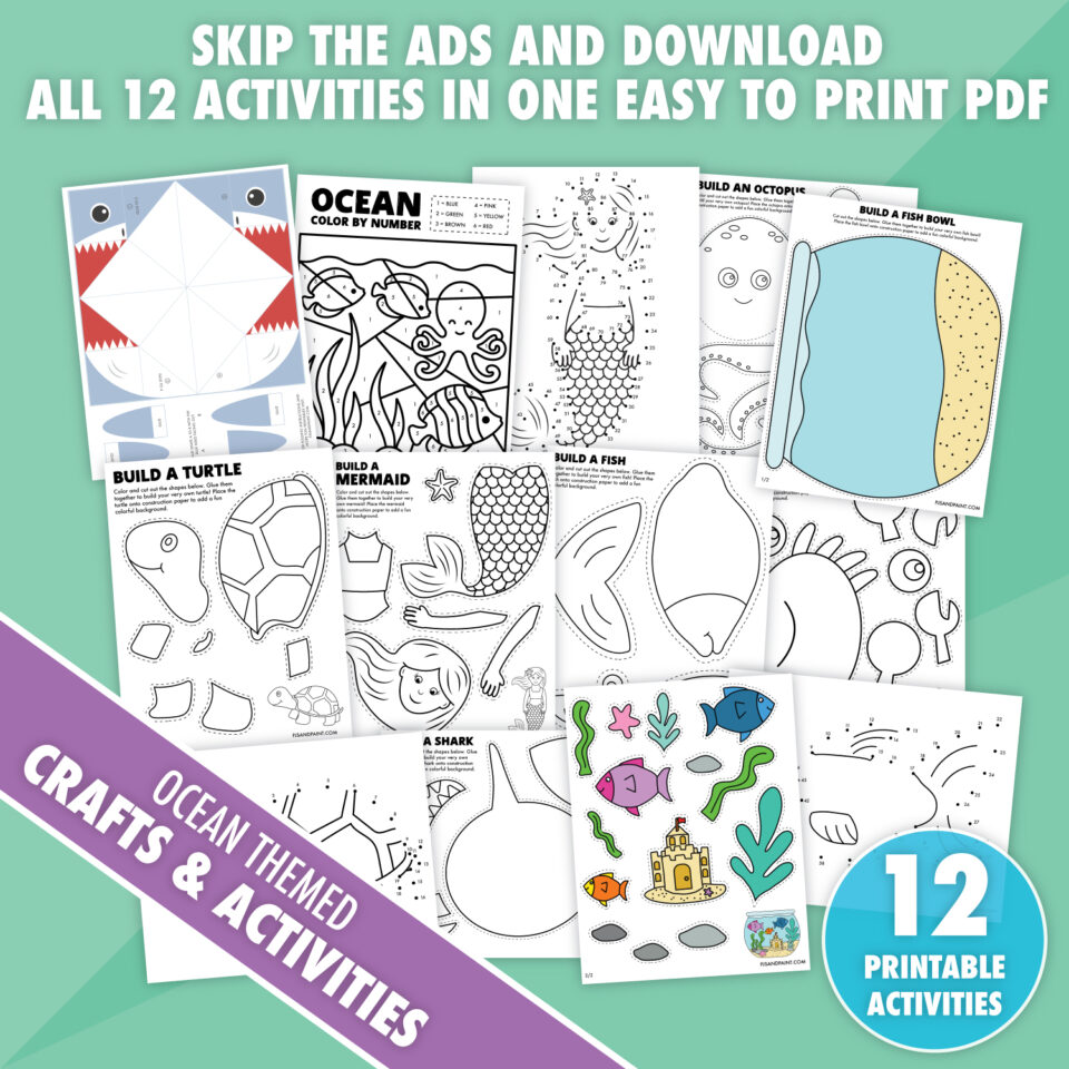 12 Free Printable Ocean Themed Activities for Kids - Pjs and Paint