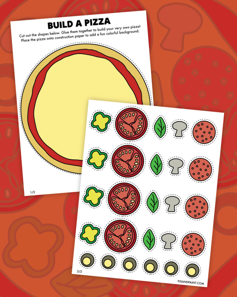 Free Printable Build a Pizza Craft - Pjs and Paint