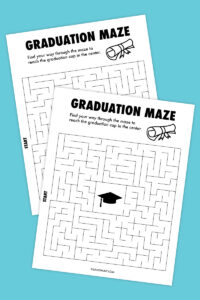 Free Printable Graduation Maze - Pjs and Paint