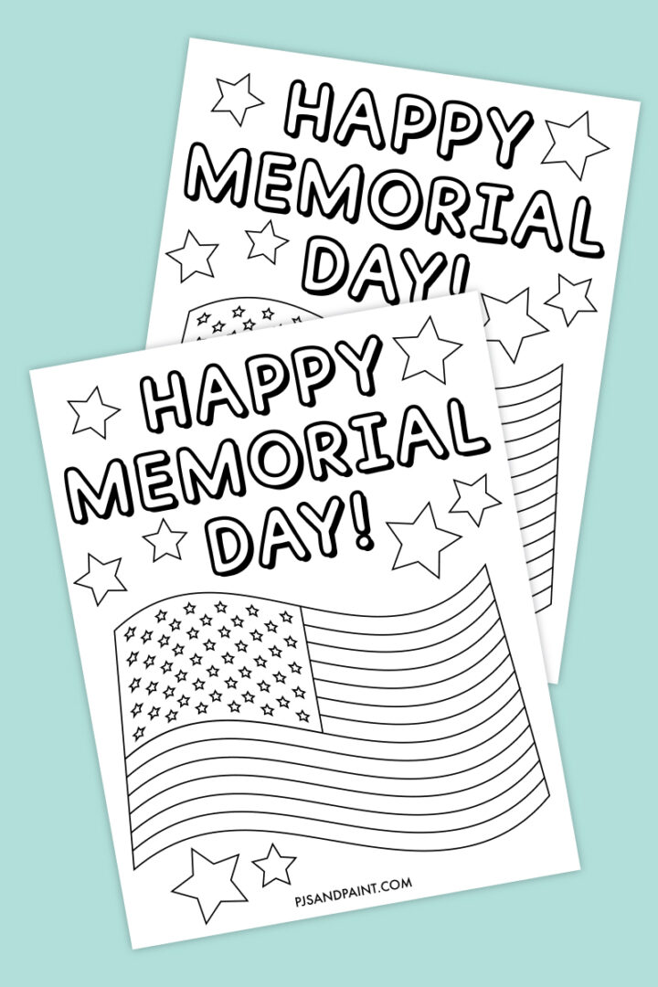Free Printable Memorial Day Coloring Page - Pjs and Paint