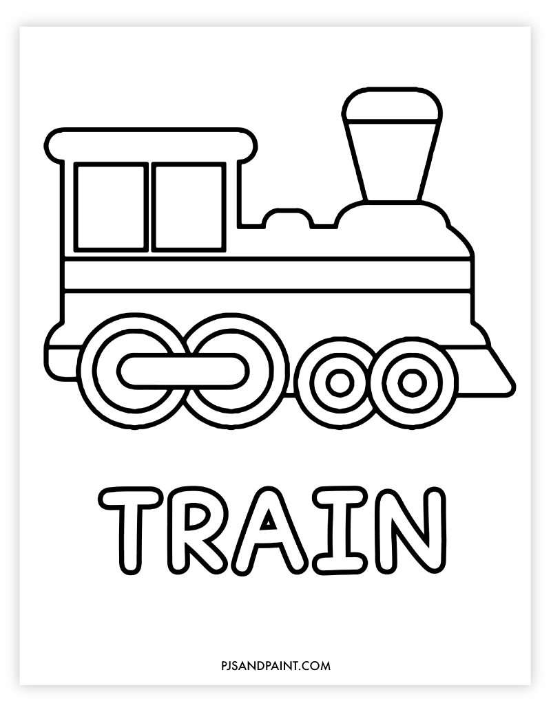 5 Free Printable Vehicle Coloring Pages for Kids - Pjs and Paint