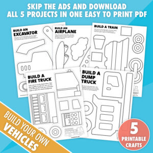 8 Free Printable Build Your Own Vehicle Crafts - Pjs and Paint